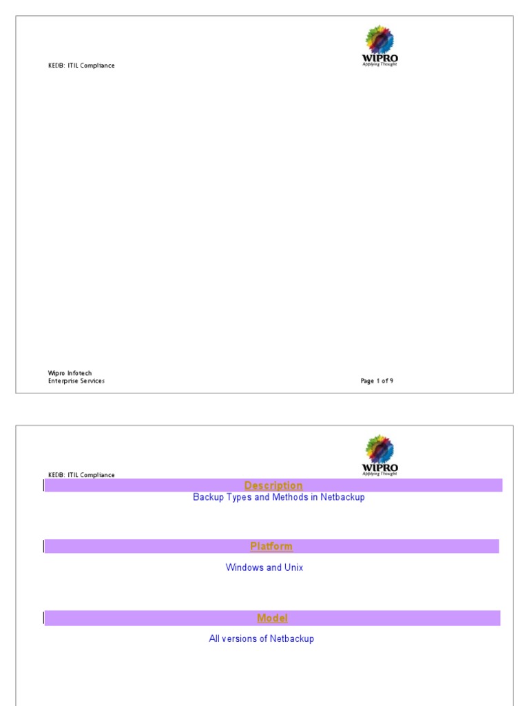 Backup Types And Methods In Netbackup Pdf Backup Computer File