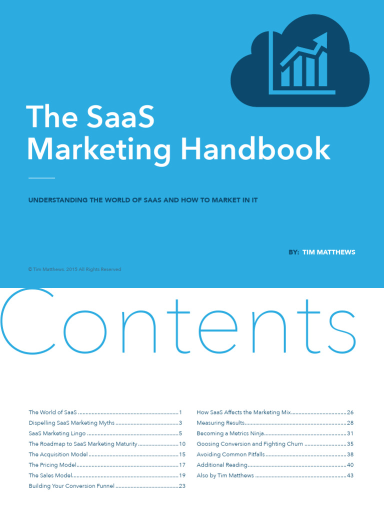 The Saas Marketing Handbook | PDF | Software As A Service | Marketing