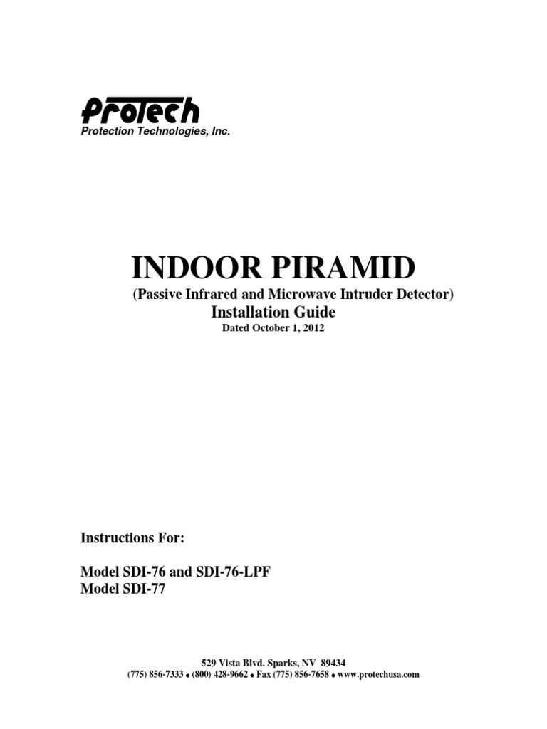 Protech Technologies SDI-76 Instruction Manual | PDF | Relay | Electricity
