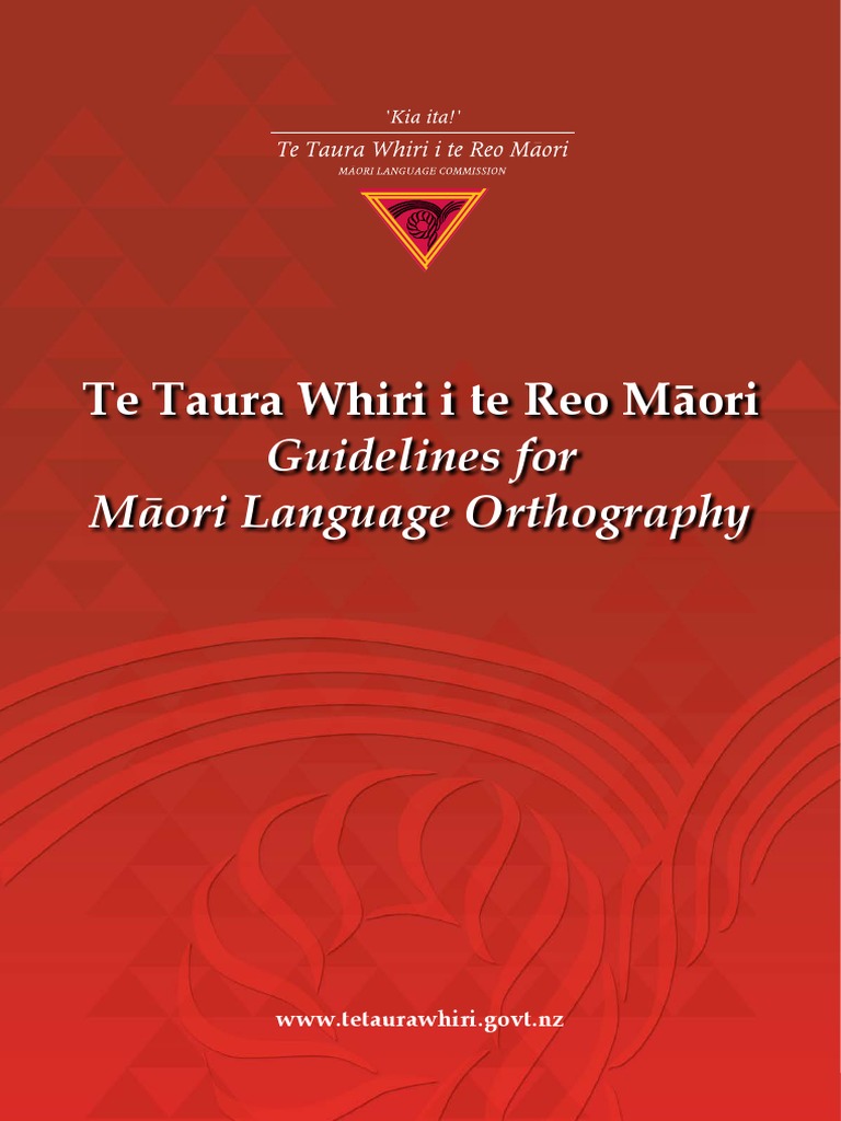 Guidelines For Maori Language Orthography | PDF | Māori People ...