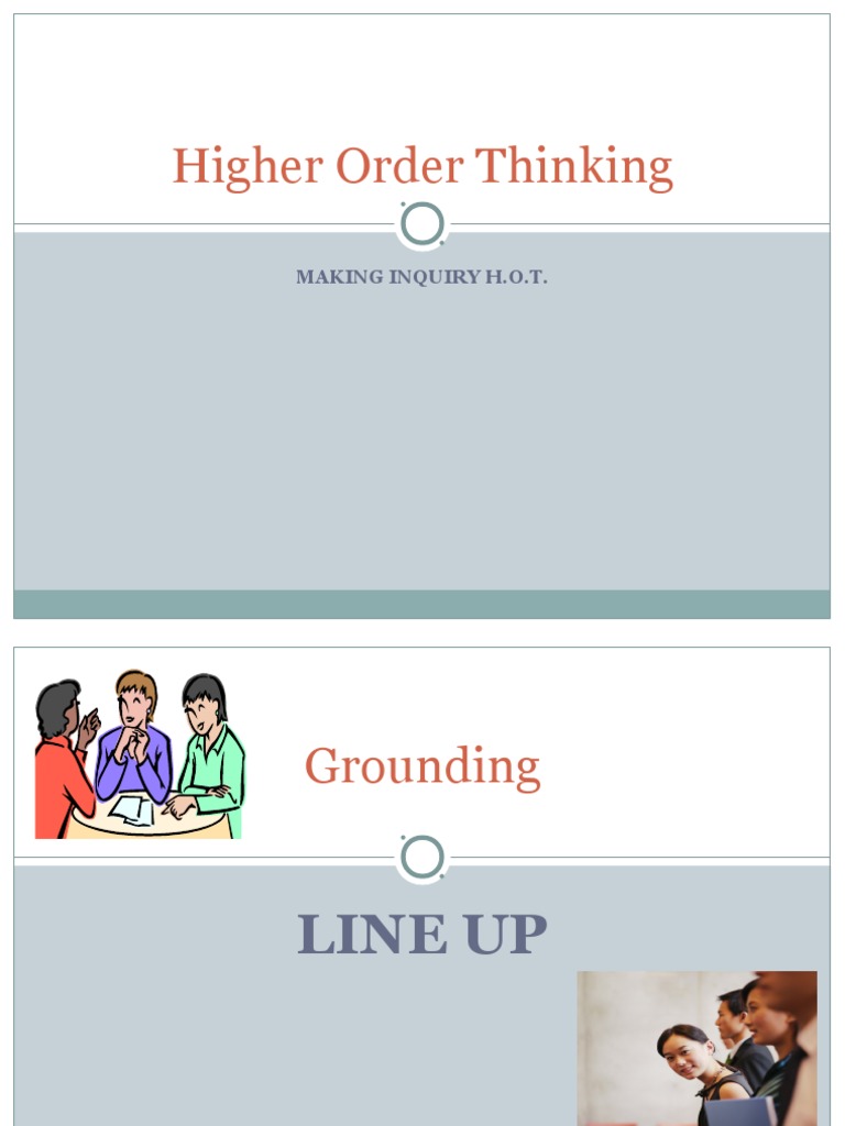 Strategies for Developing Higher Order Thinking Through Bloom's Taxonomy, Costa's Levels of ...