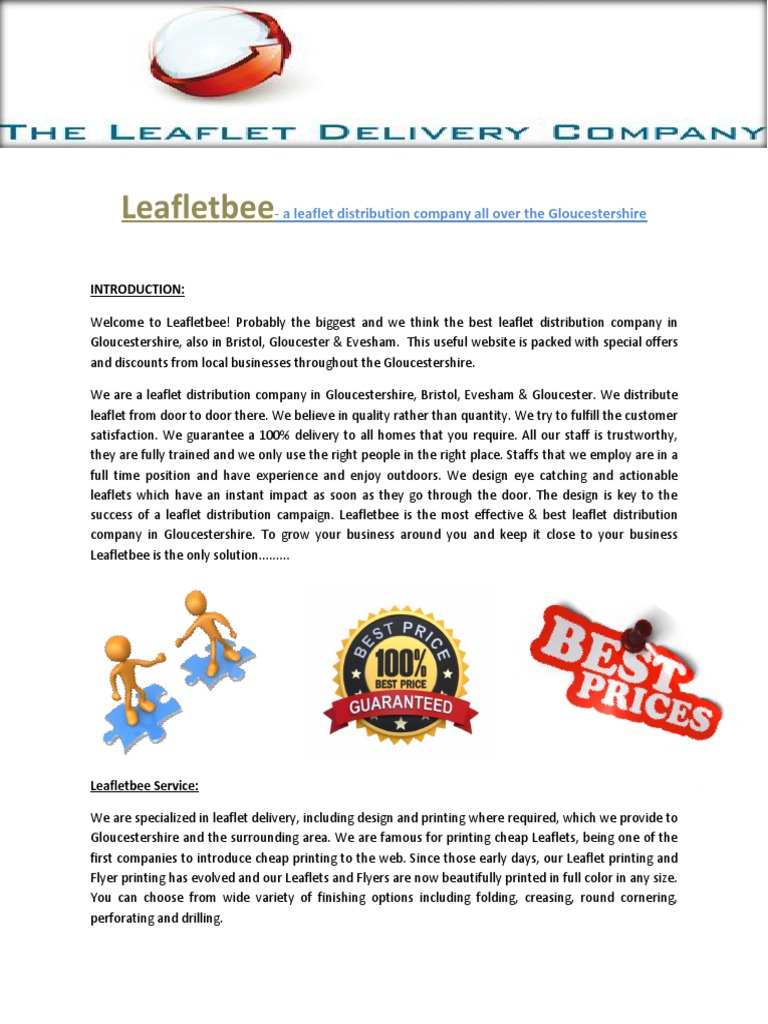 Leaflet Delivery and Distribution in Evesham PDF | PDF | Global ...