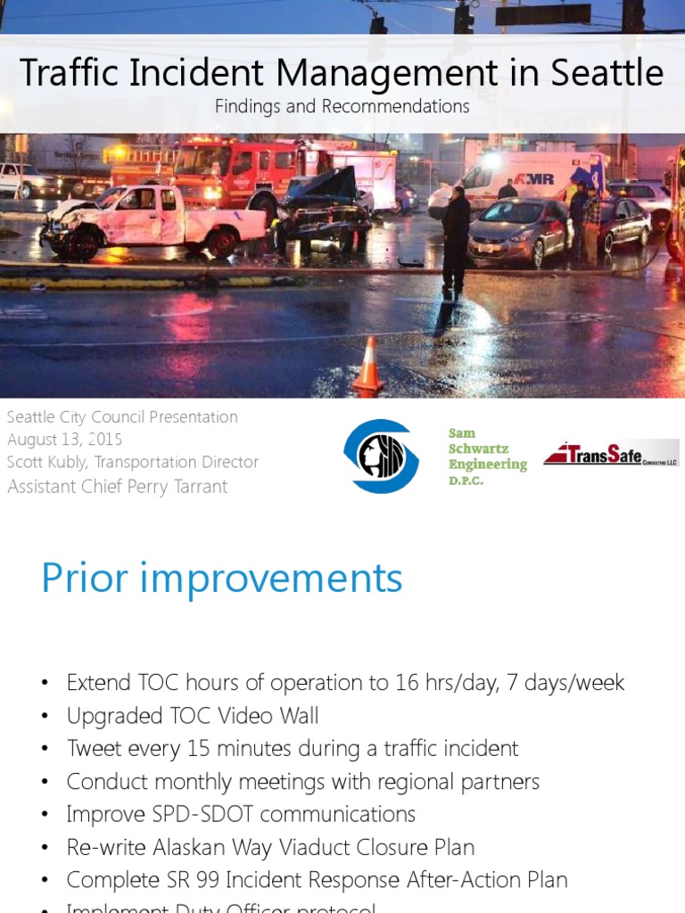 Traffic Incident Management Update | PDF | Transport | Government