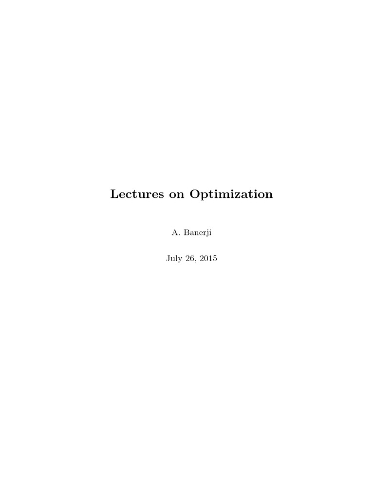 Op Tim Ization 2015 | PDF | Norm (Mathematics) | Mathematical Optimization