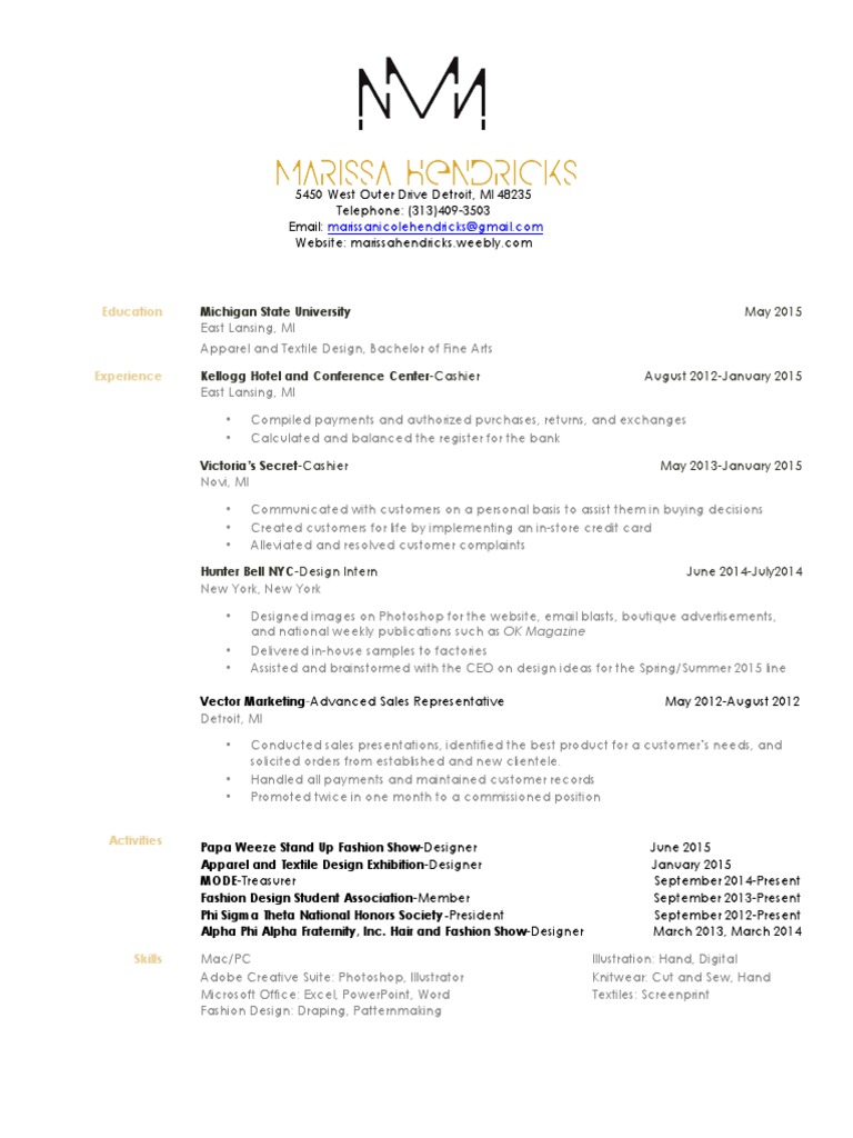 Hendricks Resume | PDF