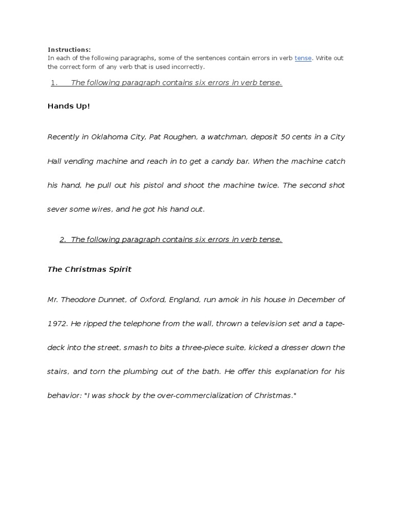 Errors in Paragraphs Exercises With Answers | PDF | Leonardo Da Vinci ...