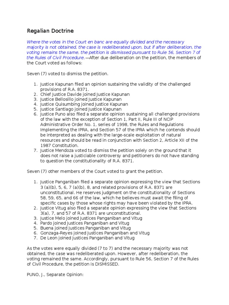 Regalian Doctrine | PDF | Ownership | Property