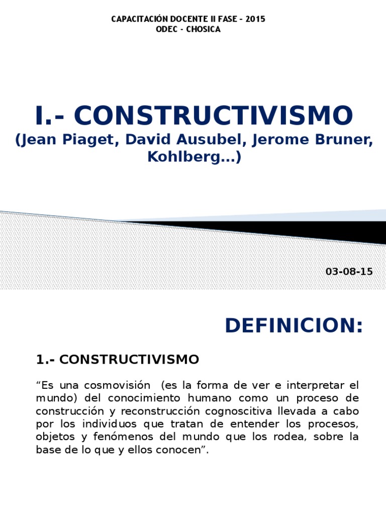 Constructivismo | PDF | Constructivismo (filosofía de la educación ...