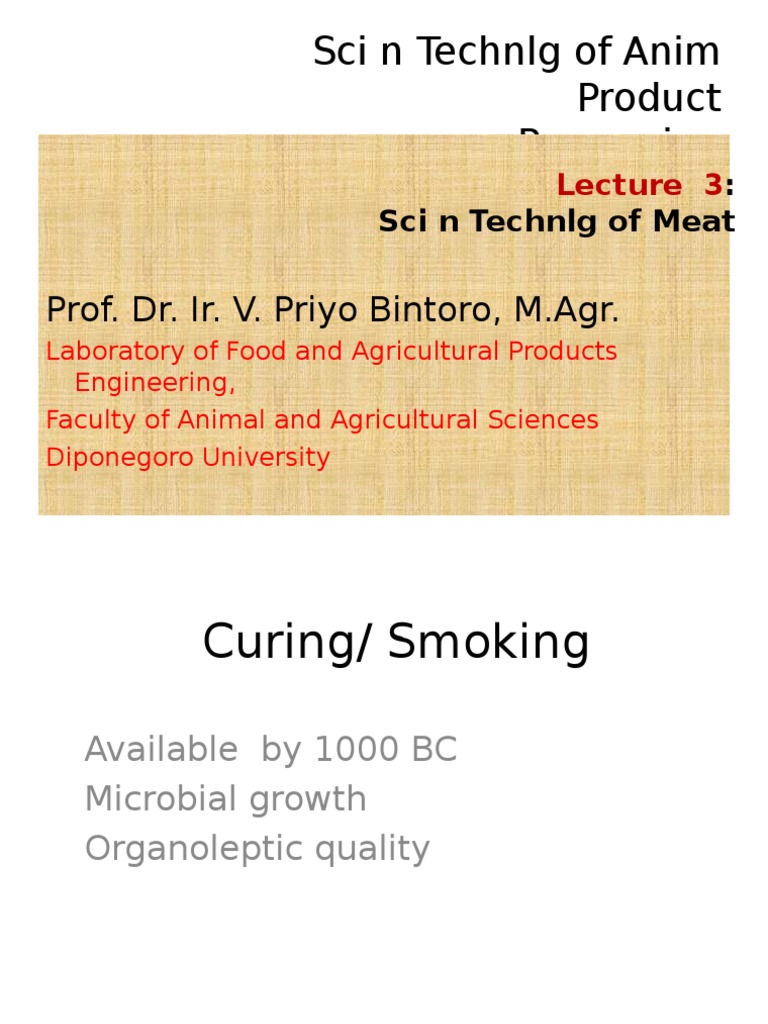 Meat Curing and Smoking Techniques | PDF | Science & Mathematics