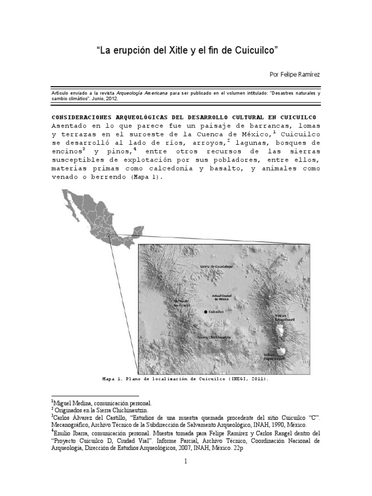 La Erupcion Del Xitle y Cuicuilco | PDF | Erupción volcánica | Science