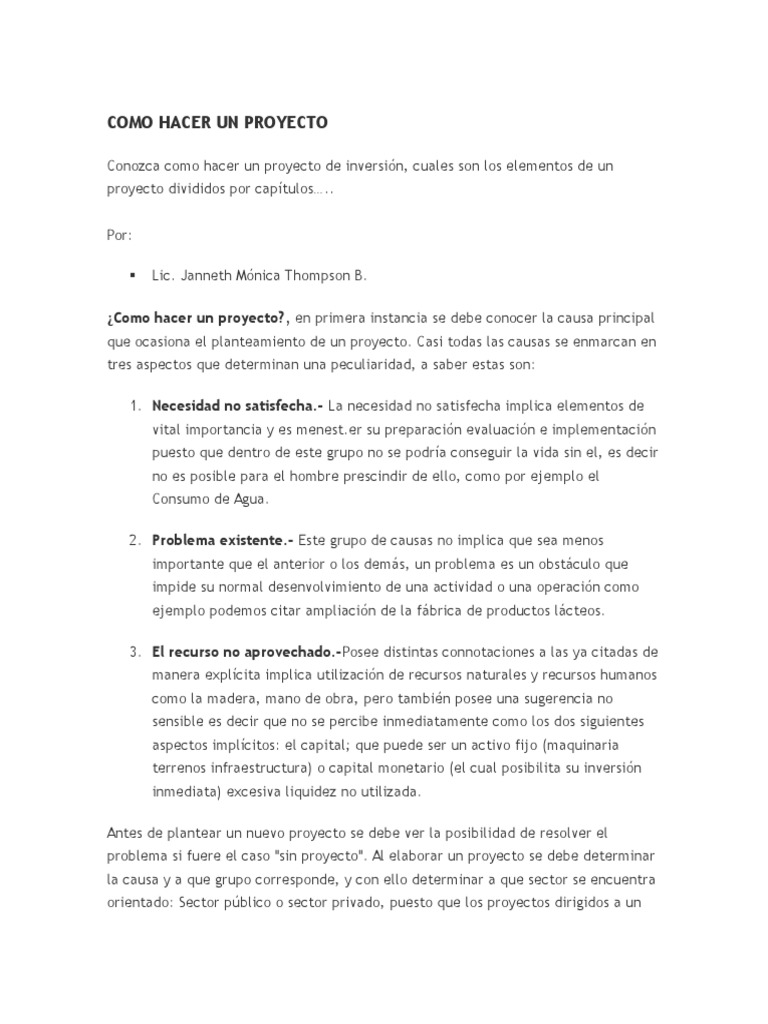Como Hacer Un Proyecto | PDF | Trabajo Social | Vejez