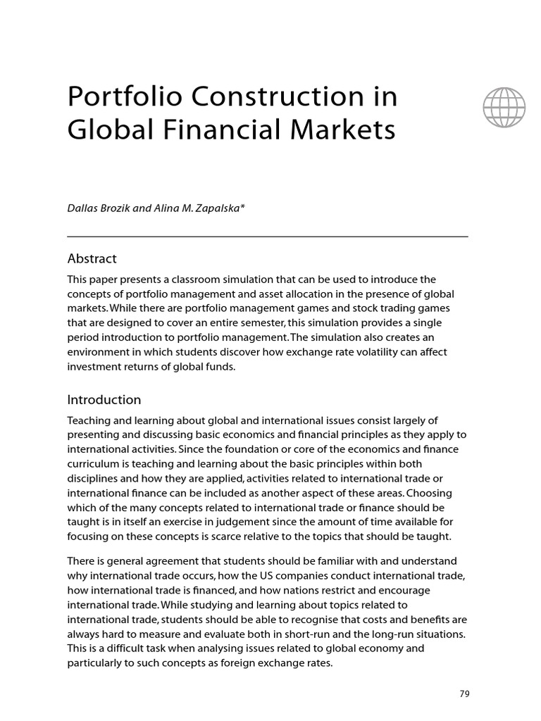 Portfolio | PDF | Investing | Simulation