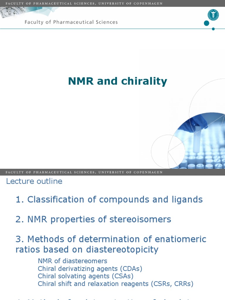 Lecture 2 NMR and Chirality 2012 PDF | PDF | Organic Chemistry | Chemistry