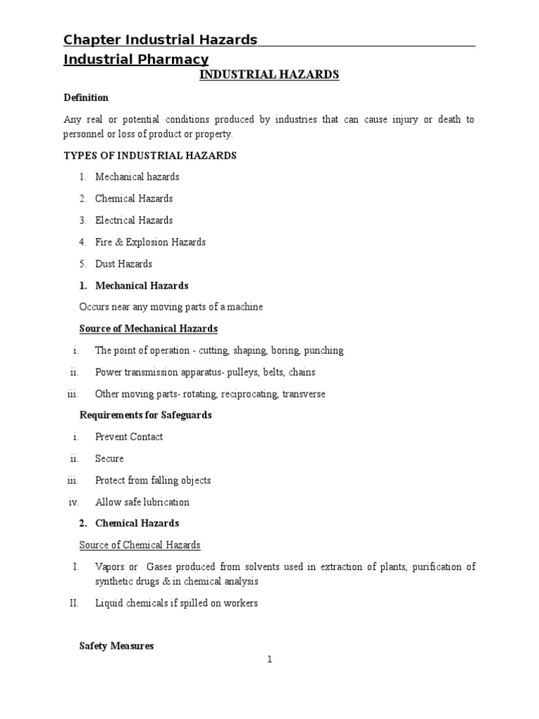 Industrial Hazards | PDF | Electric Shock | Chemistry
