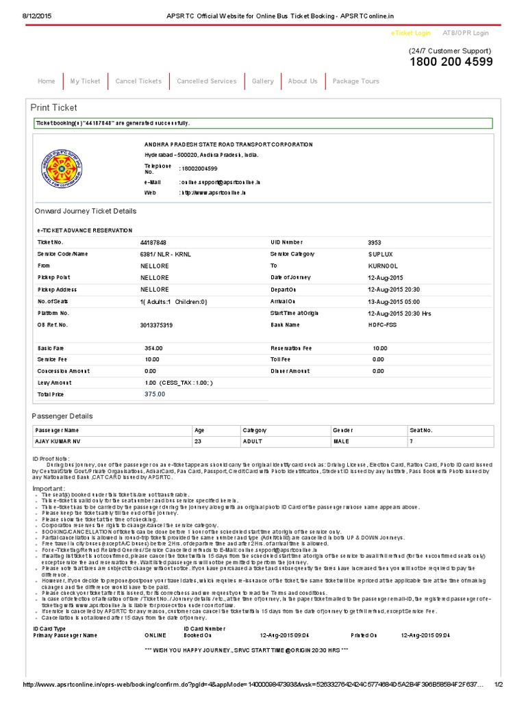 APSRTC Official Website For Online Bus Ticket Booking - APSRTConline ...