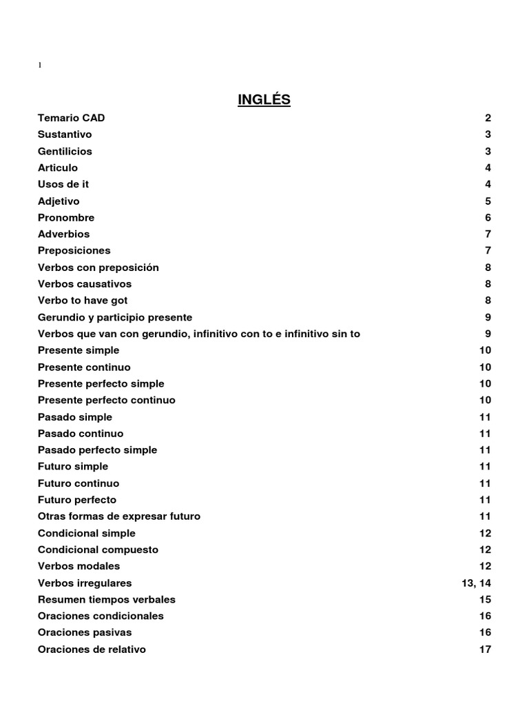 Gramática Inglesa | PDF | Gramática inglesa | Onomástica