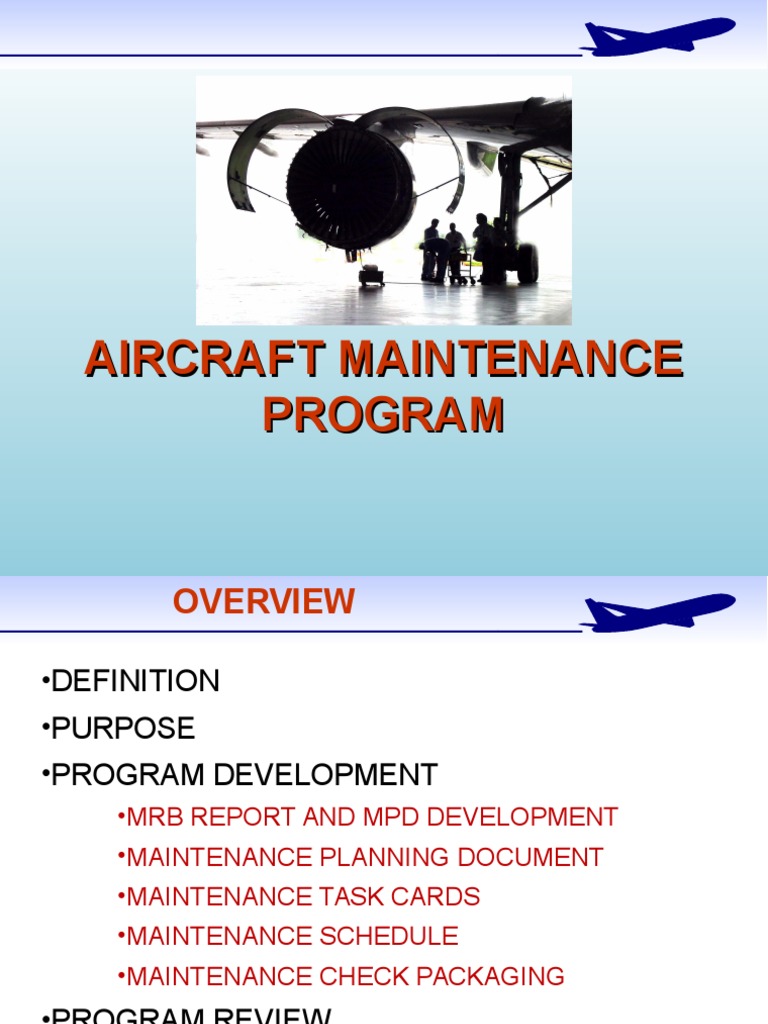 Maintenance Program | PDF | Reliability Engineering | Aeronautics