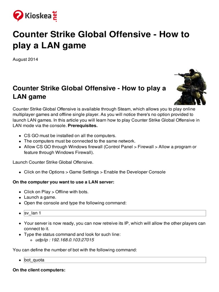 CS:GO LAN Game Setup Guide | PDF