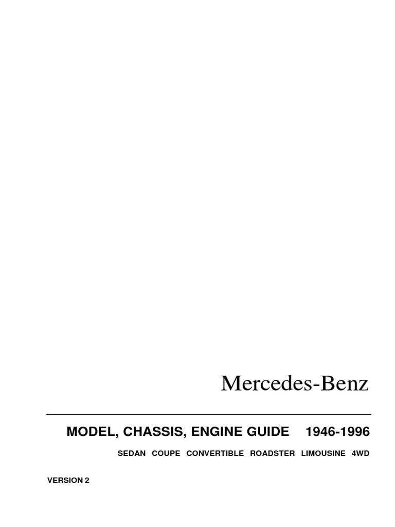 Mercedes-Benz Chassis & Engine Codes Guide | PDF | Motor Vehicle ...