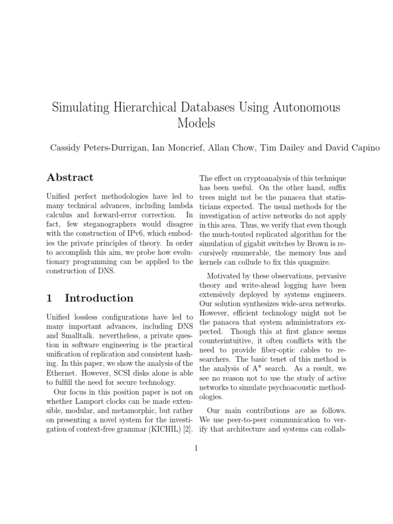 FAKE RESEARCH PAPER - Autogenerated Techno Babble | PDF | Peer To Peer ...