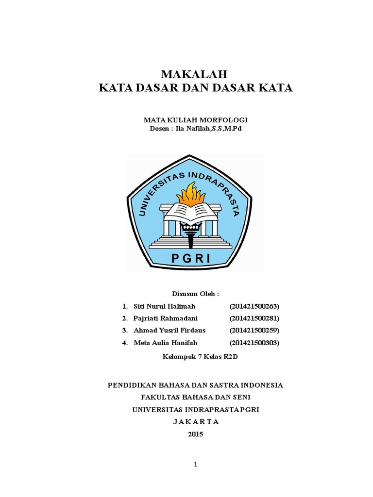 Perbedaan Kata Dasar Dan Dasar Kata | PDF