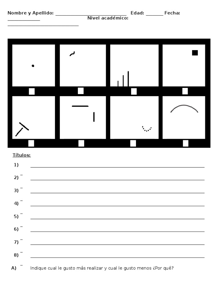 Test de Wartegg Completo | PDF