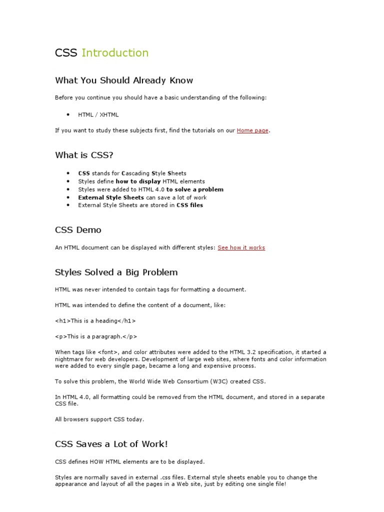 What You Should Already Know: CSS Stands For Cascading Style Sheets ...