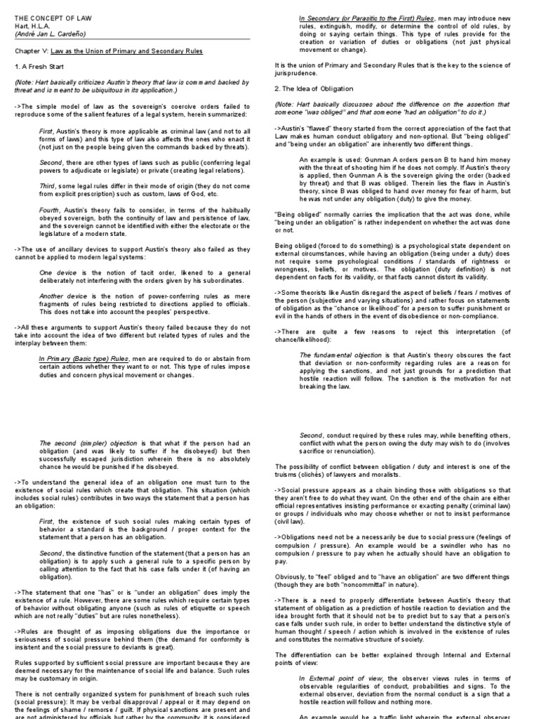 The Concept of Law - Hart | PDF | Jurisprudence | Sources Of Law