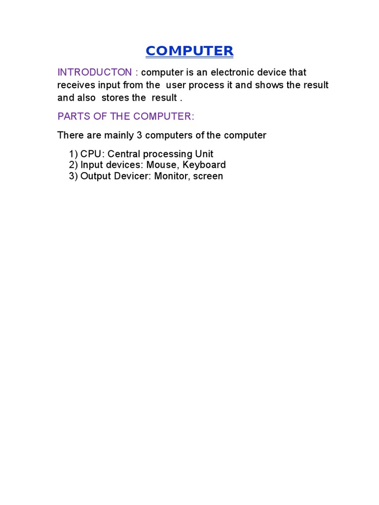 Computer | PDF