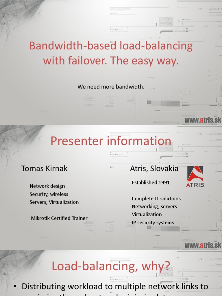 Bandwidth Based Load Balancing Pdf Load Balancing Computing Router Computing