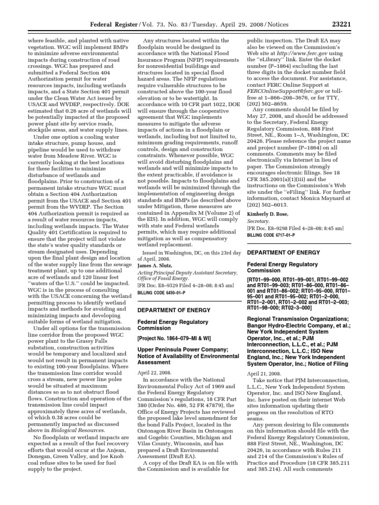 Notice: Combined Notice of Filing | PDF | Discounted Cash Flow | Nature