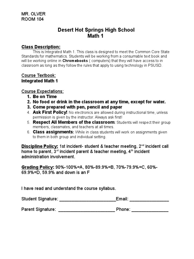 Integrated Math 1 Course Overview | PDF | Career & Growth | Science ...