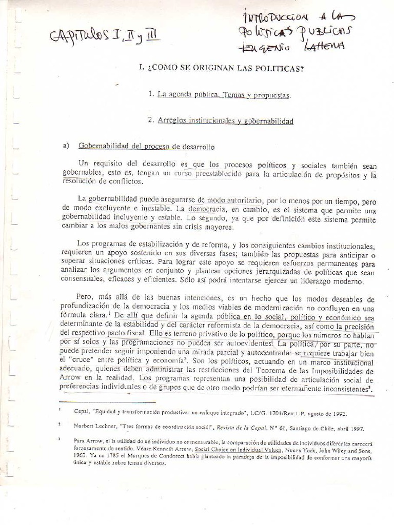 Introduccion A Las Politicas Publicas Eugenio Lahera Caps I II y II | PDF