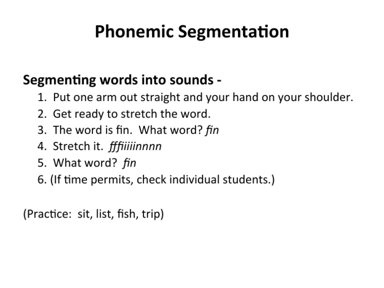 Phoneme Segmentation | PDF