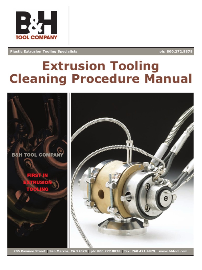 Cleaning Plastic Extrusion Tooling PDF | PDF | Extrusion | Screw