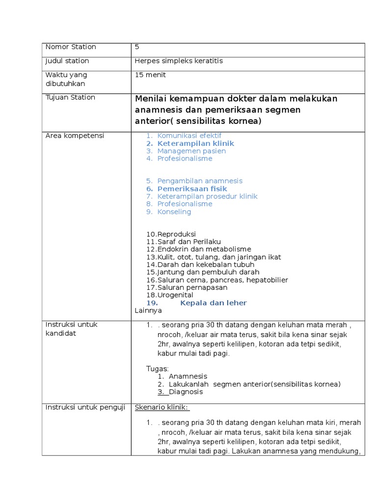 3 Soal OSCE Comprehensive | PDF