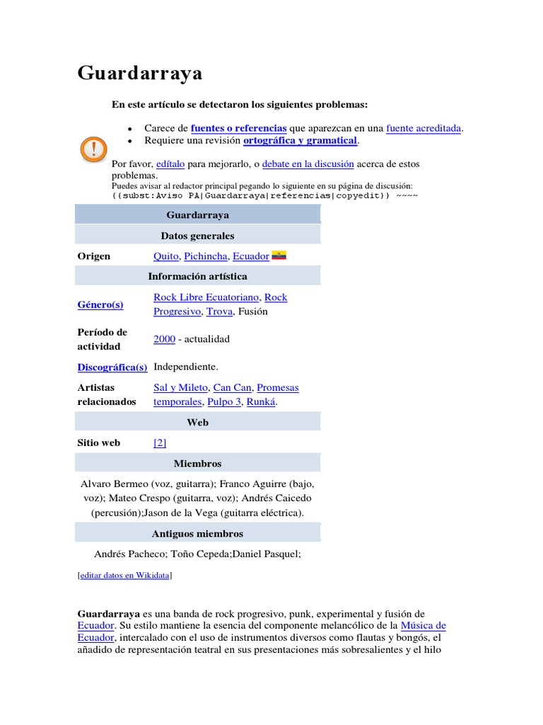 Guardarraya | PDF | Ecuador | Teatro musical