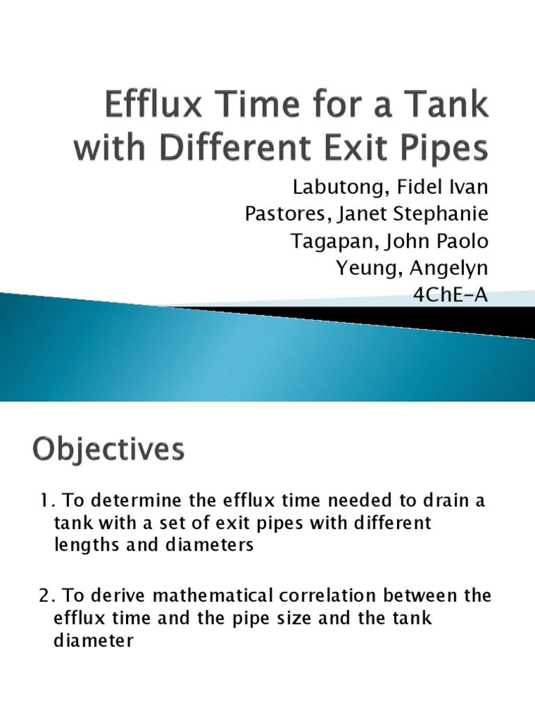 Expt. 3 - Efflux Time (Prelaboratory) | PDF | Fluid Mechanics | Laminar ...