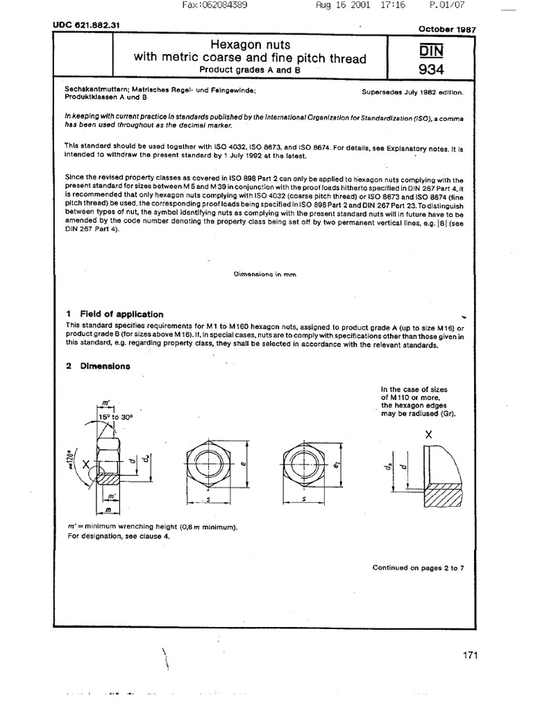 Din 934 | PDF