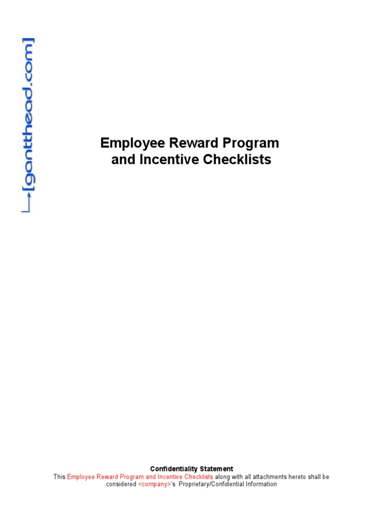Employee Rewards Checklist | PDF | Incentive | Goal
