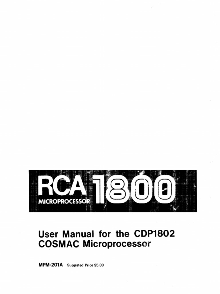 Rca 1802 User Manual 1976 | PDF | Technical Communication
