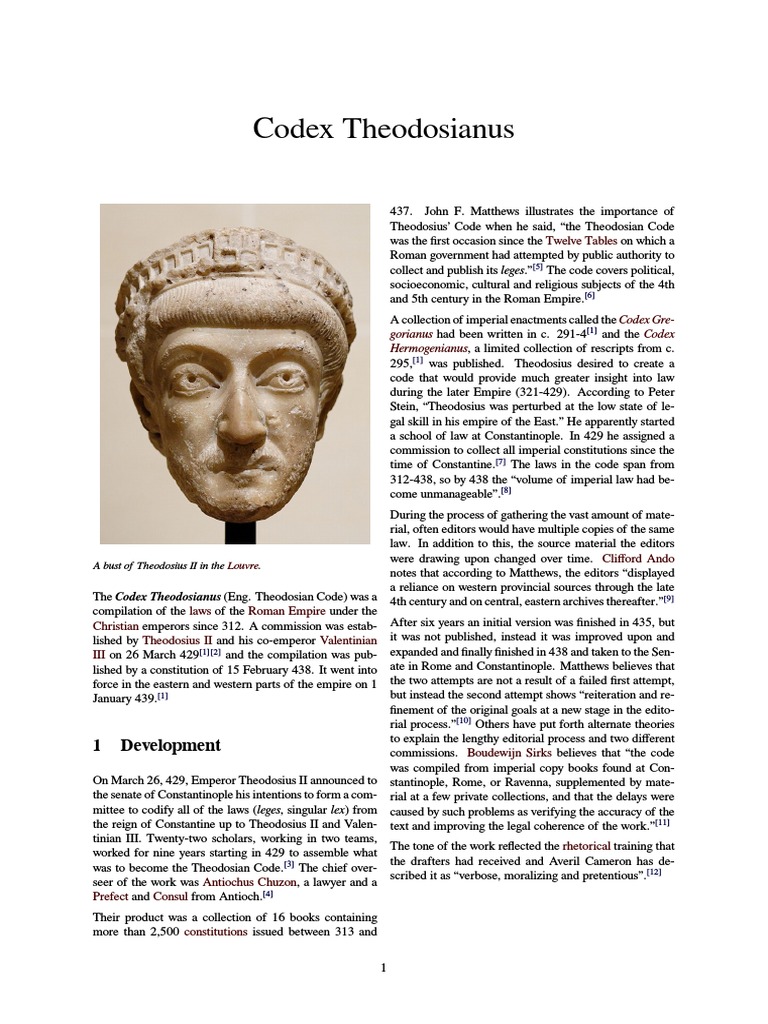 Codex Theodosianus | PDF | Ancient Rome | Roman Law