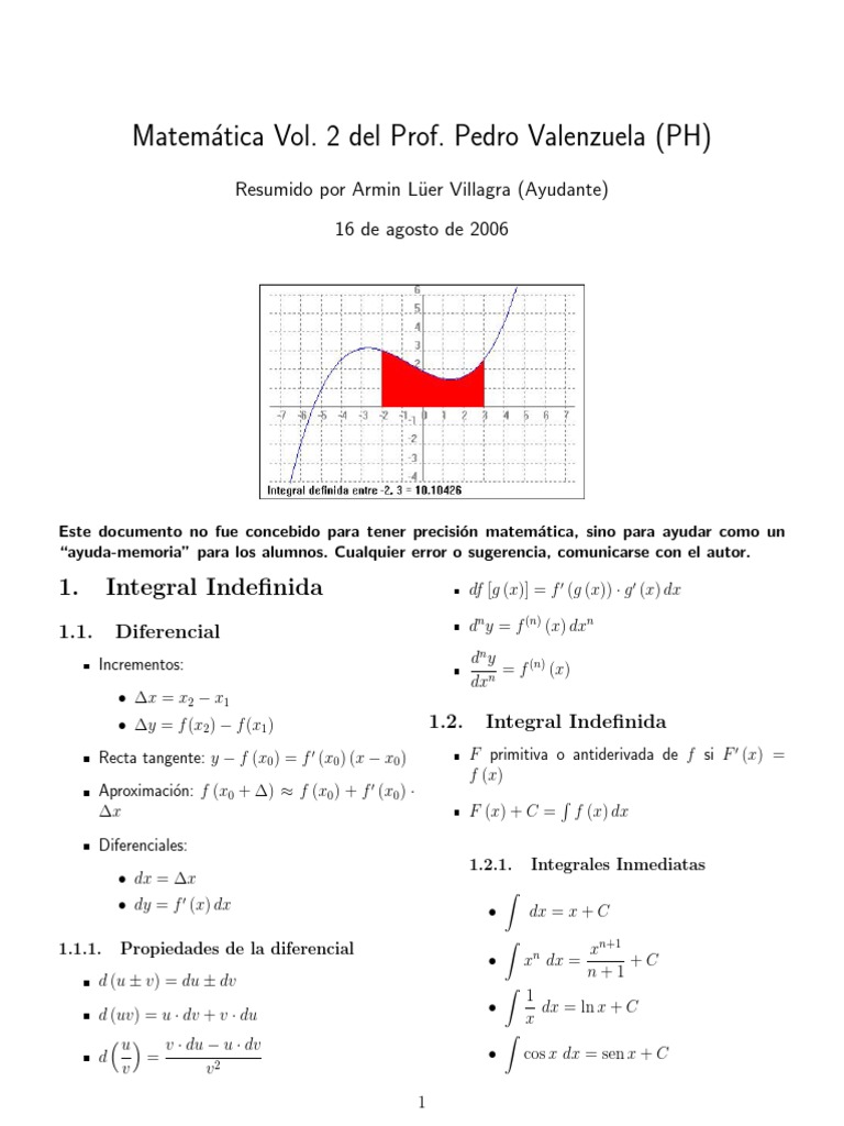 Resumen Calculo I II III | PDF | Integral | Vector Euclidiano