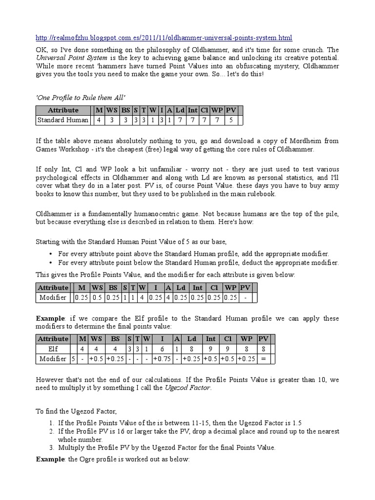 Universal Points System | PDF | Leisure | Teaching Mathematics