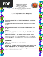 Accomplishment Report | PDF | Kindergarten | Preschool