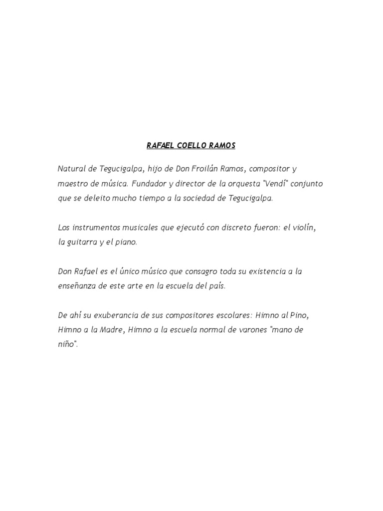 Biografía de Rafael Coello Ramos | PDF