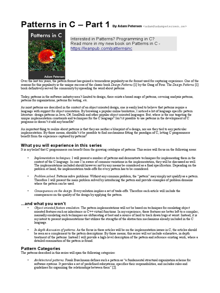 C Patterns - Implementing FIRST-CLASS ADT | PDF | C (Programming ...