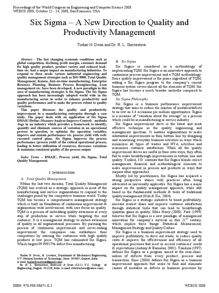 Six Sigma Case Study | PDF | Six Sigma | Business Process