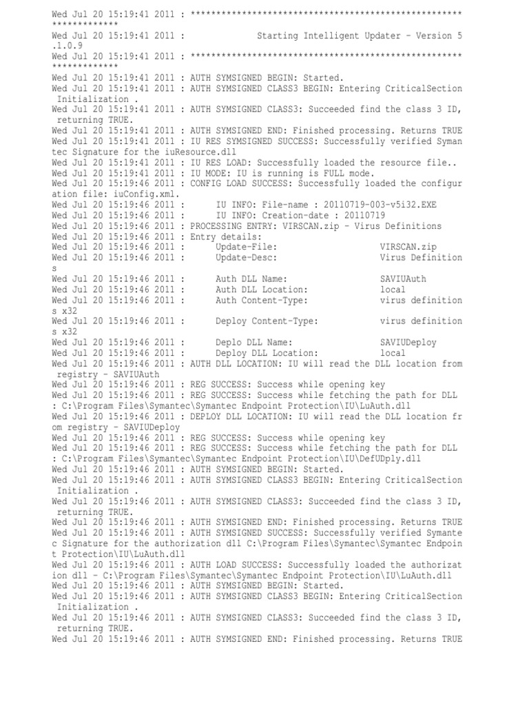 Log Intelligentupdater | PDF | Windows Registry | Zip (File Format)
