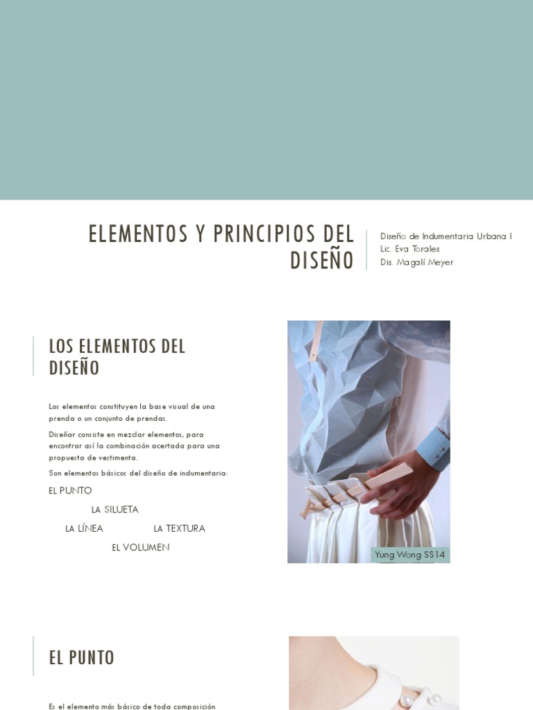 Elementos y Principios del Diseño de Moda | PDF | Ritmo | Composición ...